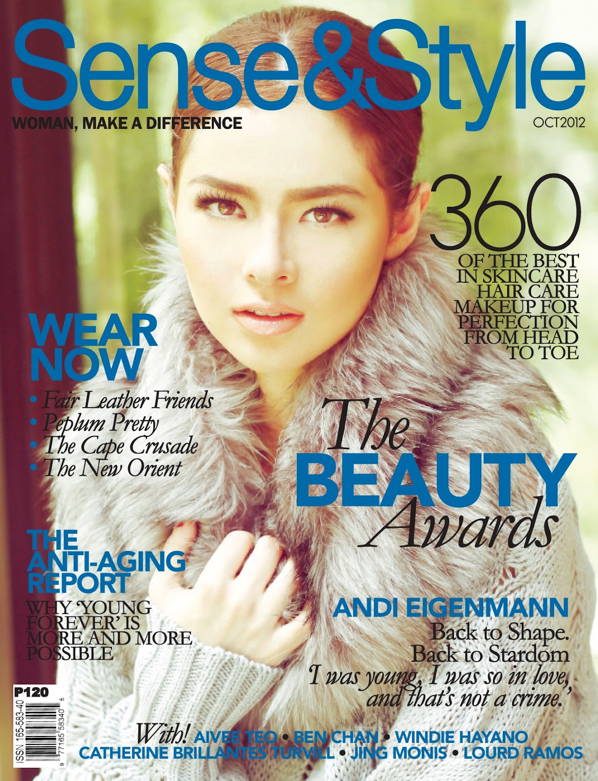 Turtz on the Go: Andi Eigenmann Covers Sense & Style Magazine October ...