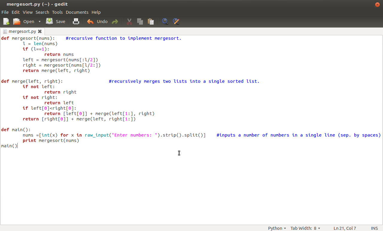 Python Palace: Merge Sort implementation in python Python Palace: Merge Sort implementation in python