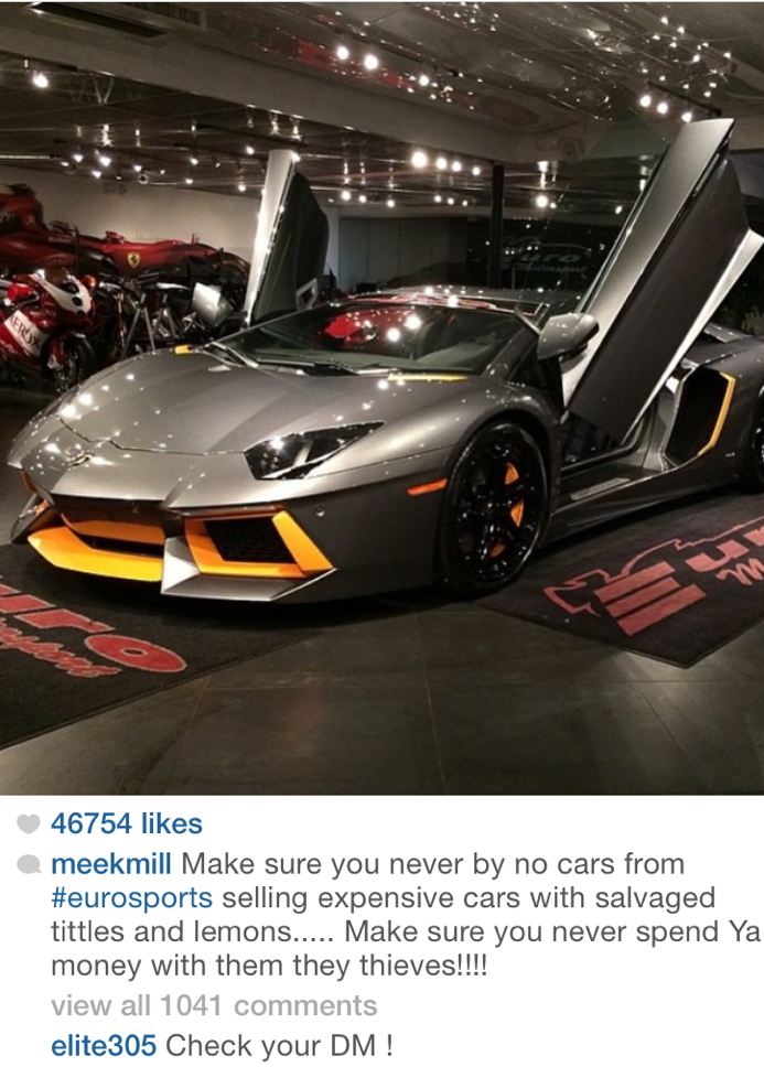 Rapper Meek Mill puts car company on blast, says they sold him $200k ...