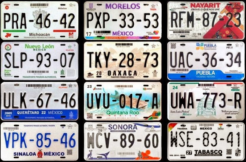 Placas de Autos de México y otras COS-999-AS: septiembre 2015