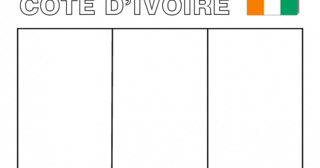Geography Blog: Flag of Côte d'Ivoire (Ivory Coast) coloring page