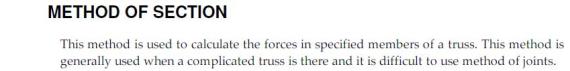Vedupro: Method of Sections, Method of Sections Truss Analysis ...........