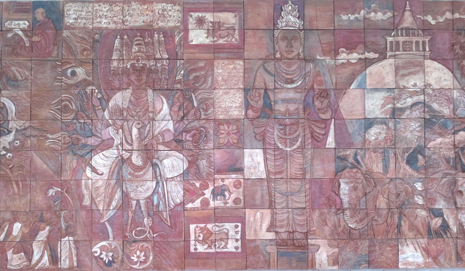 SARATH CHANDRAJEEWA: TERRA-COTTA MURAL ERECTED AT MATTALA AIRPORT