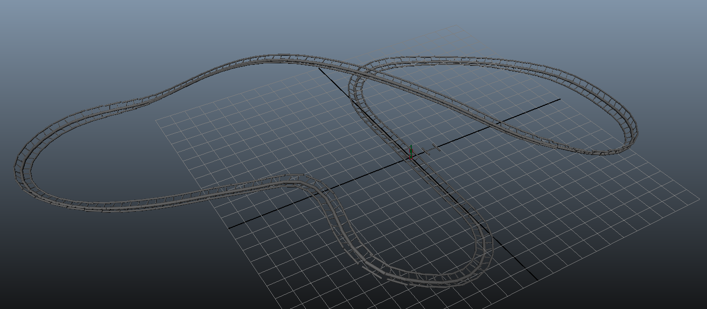 Animated Roller Coaster: Progress in Maya