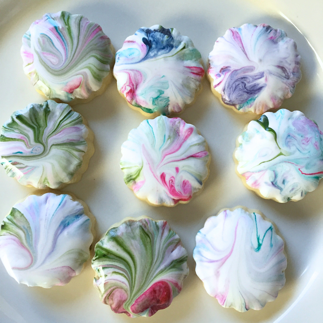 Heidi's Mix: Dipped Marbleized Cookies