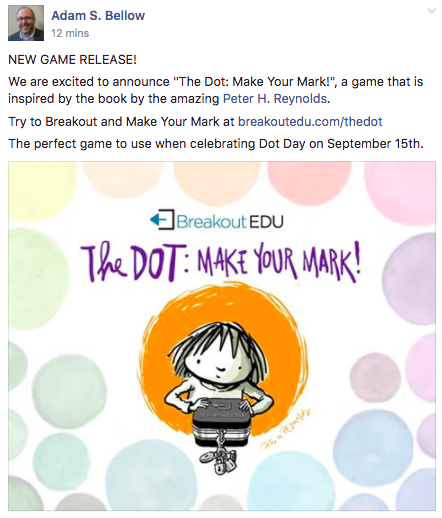 The Library Voice: The DOT: Make Your Mark BreakoutEDU!