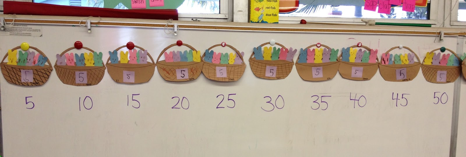 Marshmallow Peeps Math Craft - Apples & ABC's