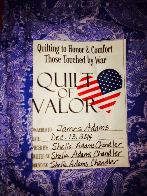 Quilting In South Carolina: Another Quilt of Valor Presentation