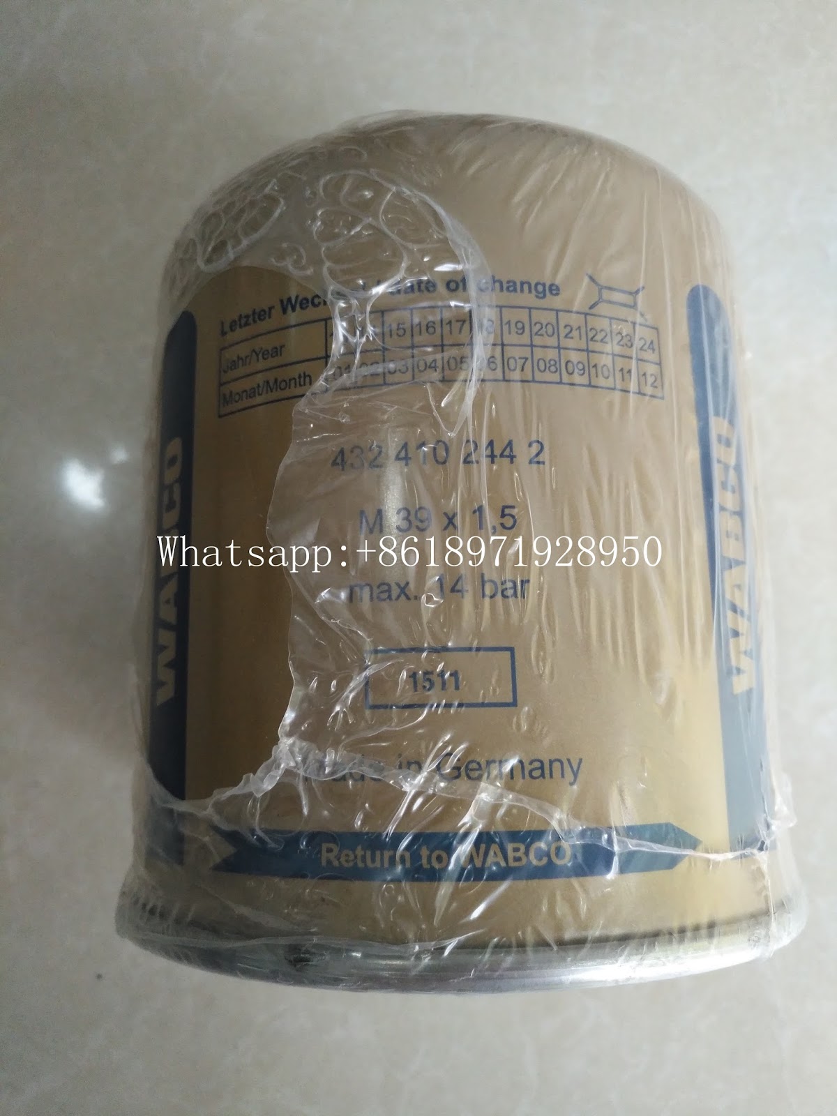 WABCO Brake System : WABCO Air dryer filter with function oil and water ...