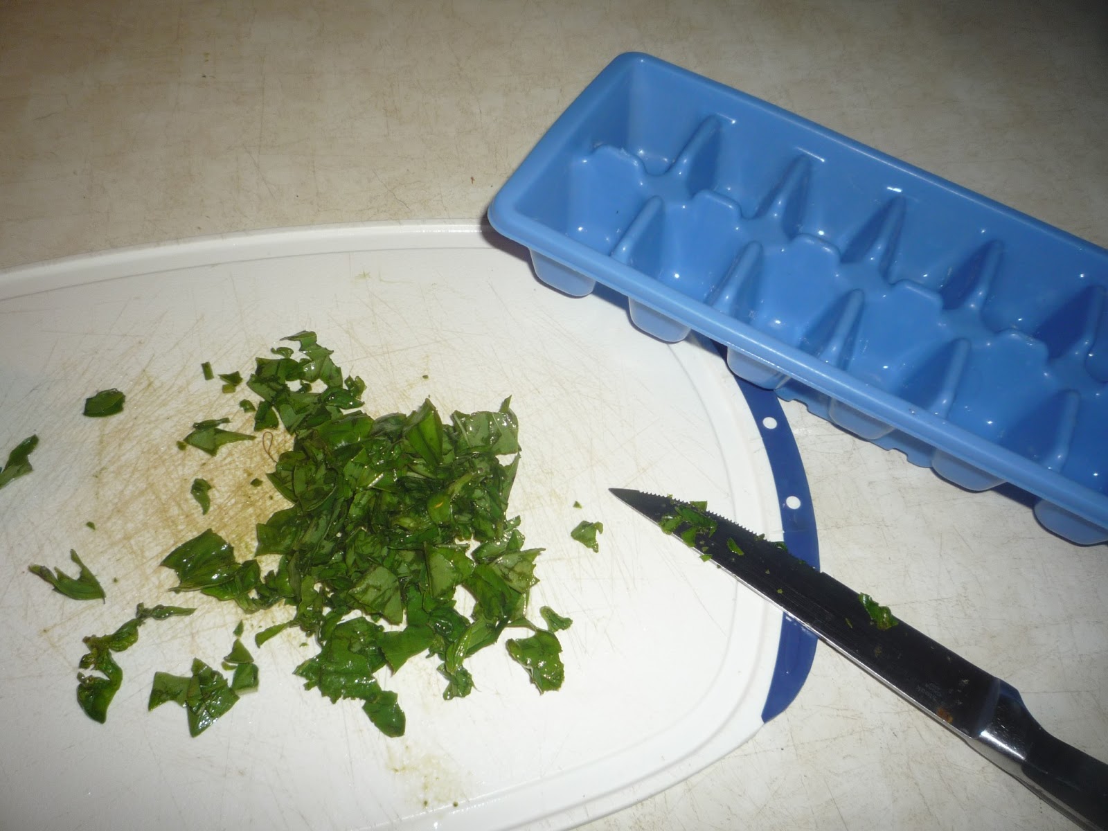 Country Living: Basil Ice Cubes