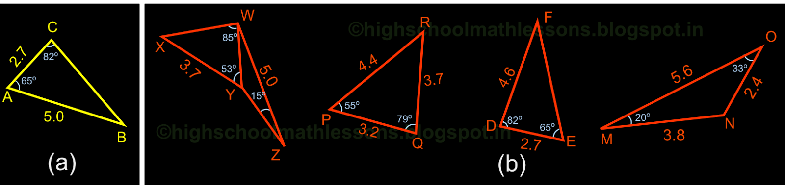 High school Mathematics Lessons: Chapter 10.4 - ASA Criterion for the ...