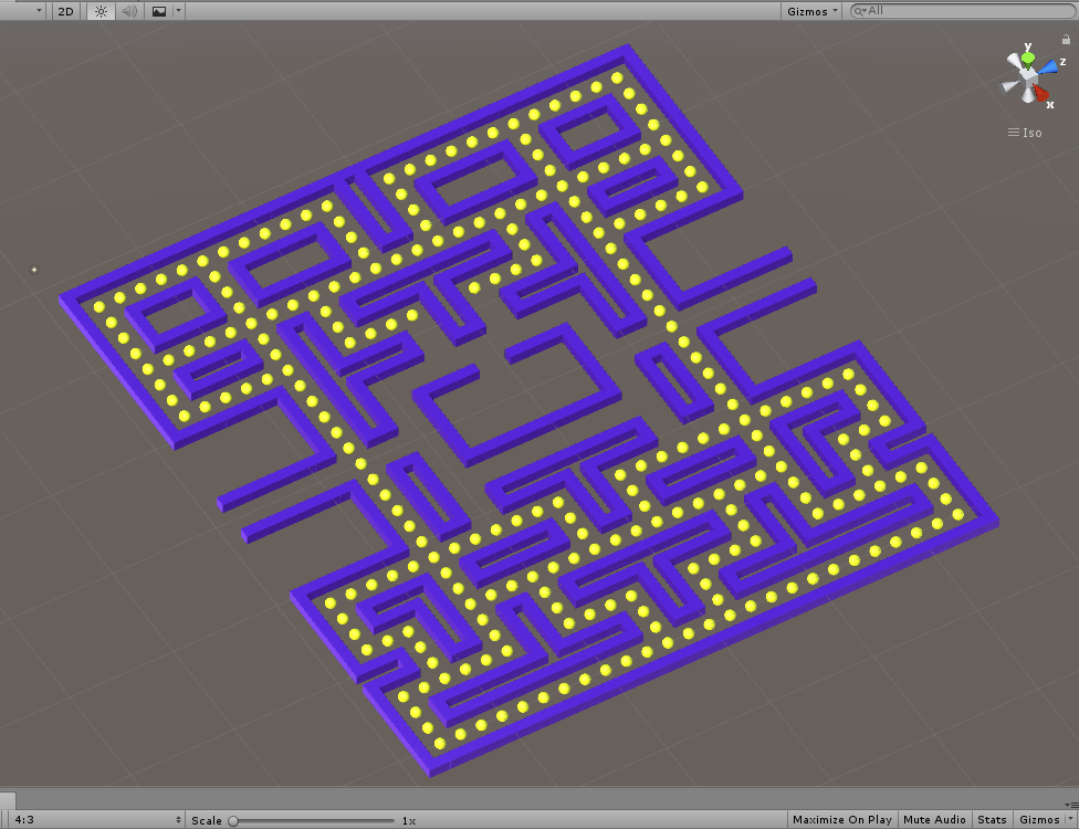 Level Design: Using MS Excel to generate a Pacman map in Unity