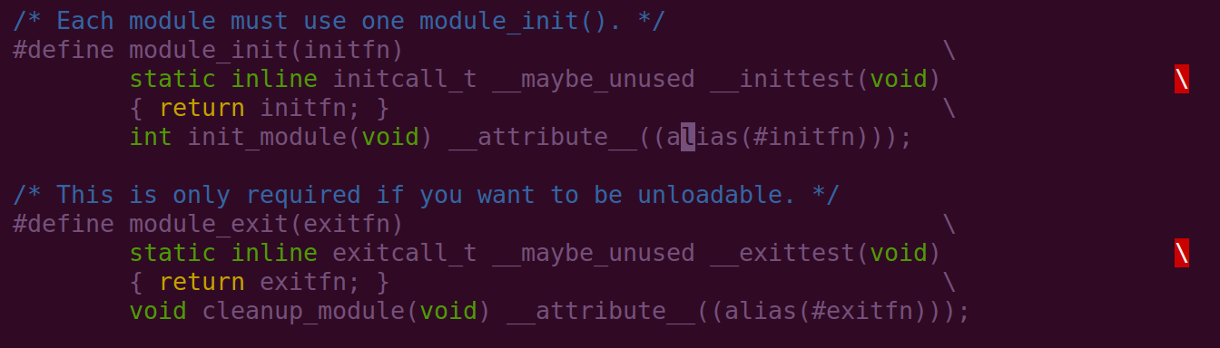 Internals of module_init and module_exit