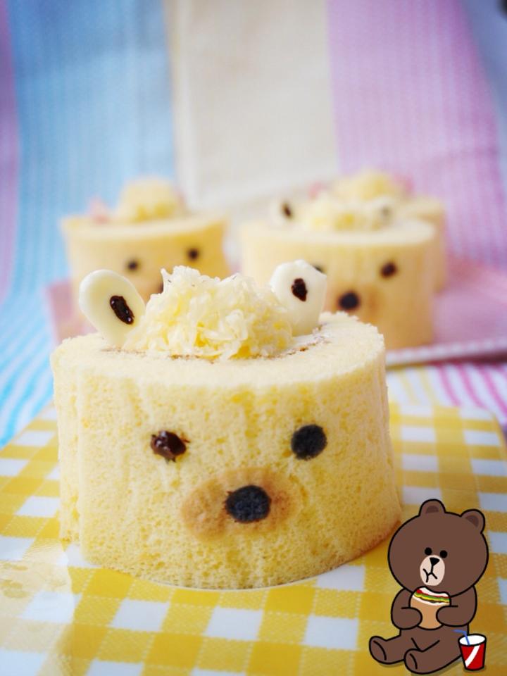 Rolled Sponge Cheese Cake ~ Bear Pattern (Kue Bolu) ~ Cash Palace