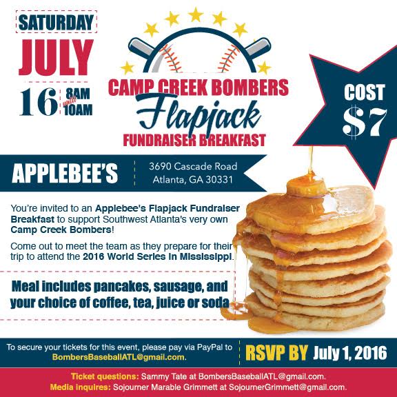 Sojourner Marable Grimmett: Camp Creek Bombers Flapjack Fundraiser ...