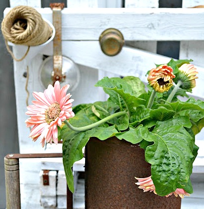 How to Make a Repurposed Rusty Planter