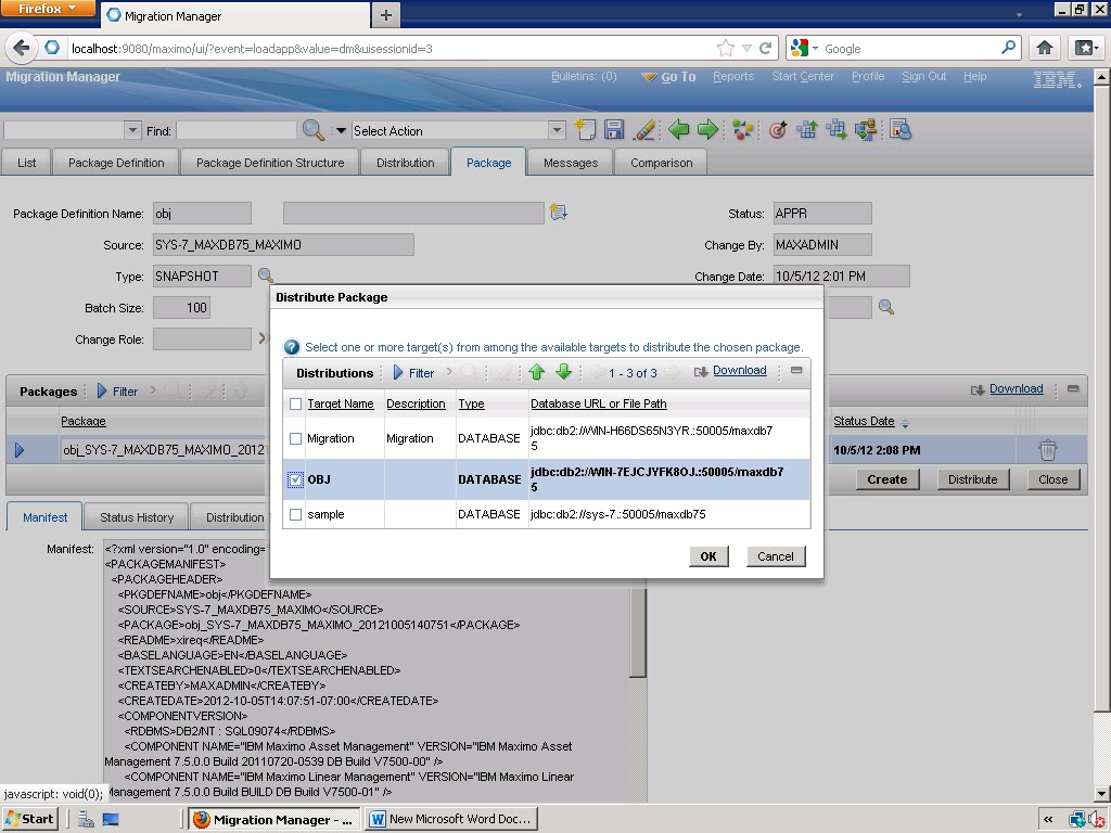 Maximo Functional & Configurations : Migration of an object as a ...