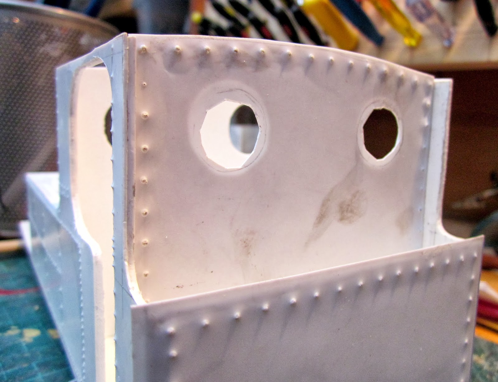 Peckforton Light Railway: How I emboss rivets in plasticard