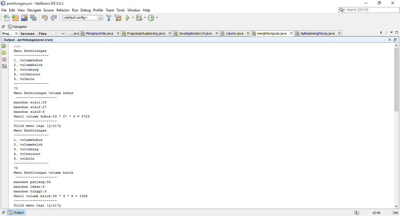 Teknologi Informasi: APLIKASI SEDERHANA NETBEANS JAVA MENGHITUNG BANGUN ...