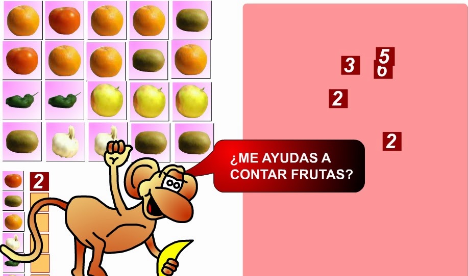 Recursos TIC para padres y madres: Contar frutas