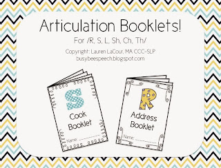 Busy Bee Speech: Articulation Booklets! with a freebie and a giveaway!