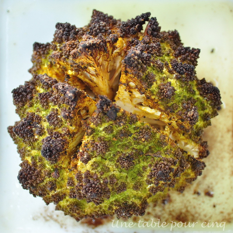Une table pour cinq: Chou romanesco rôti