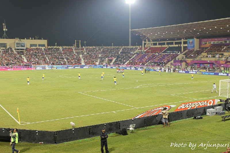 Arjunpuri in Qatar: Brazil-Egypt Football Match in Qatar