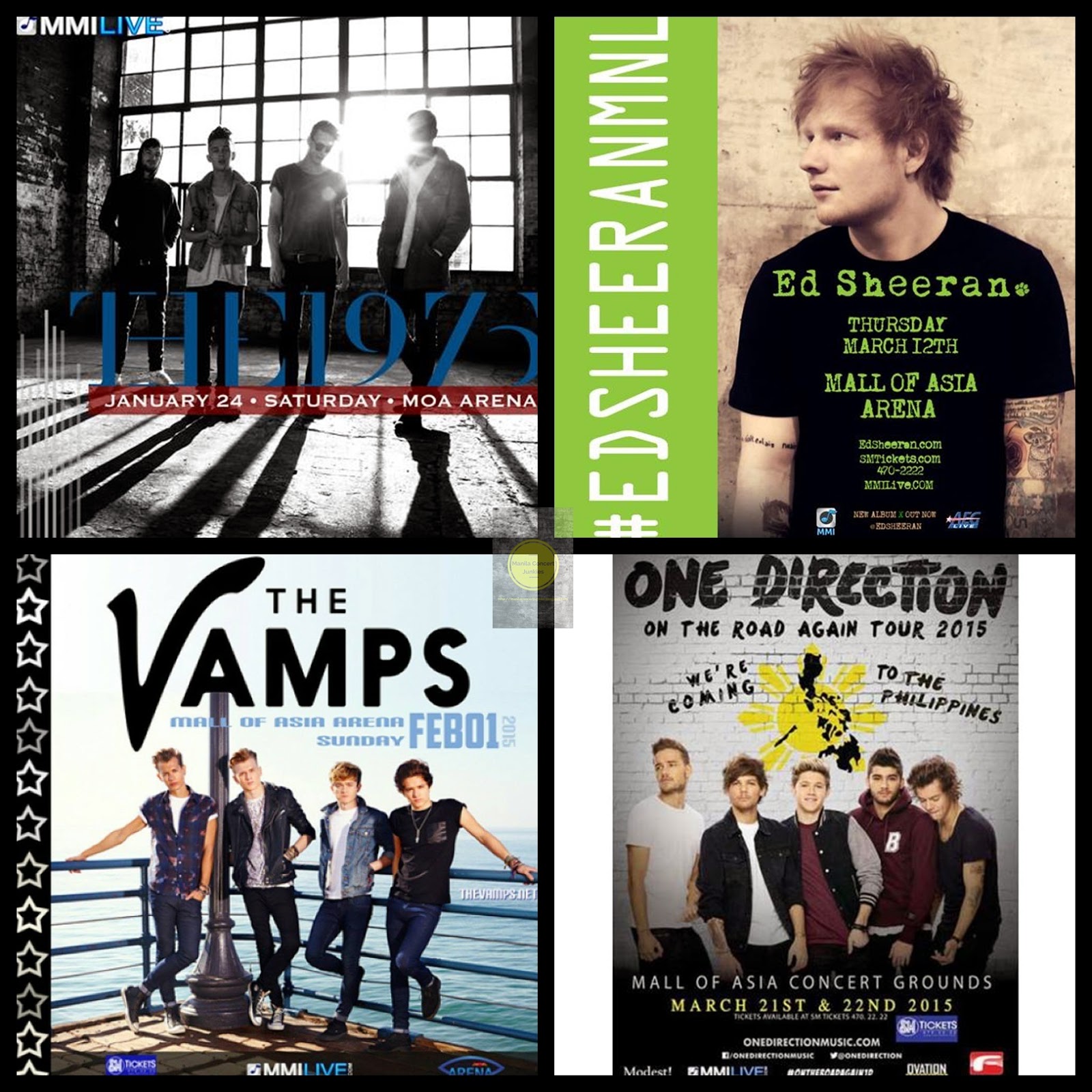 The 1975, Ed Sheeran, The Vamps and One Direction will visit Manila in ...