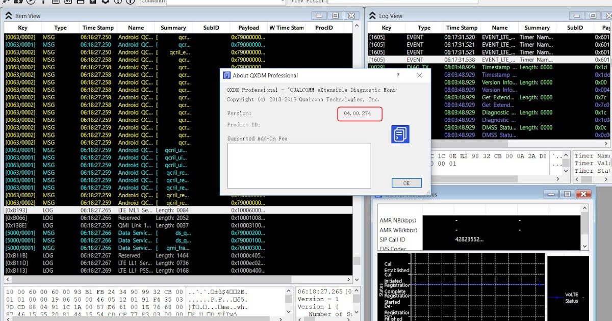 Software Solution: Qualcomm QPST QCAT QXDM with active code (license), support VoLTE / NB-IoT ...