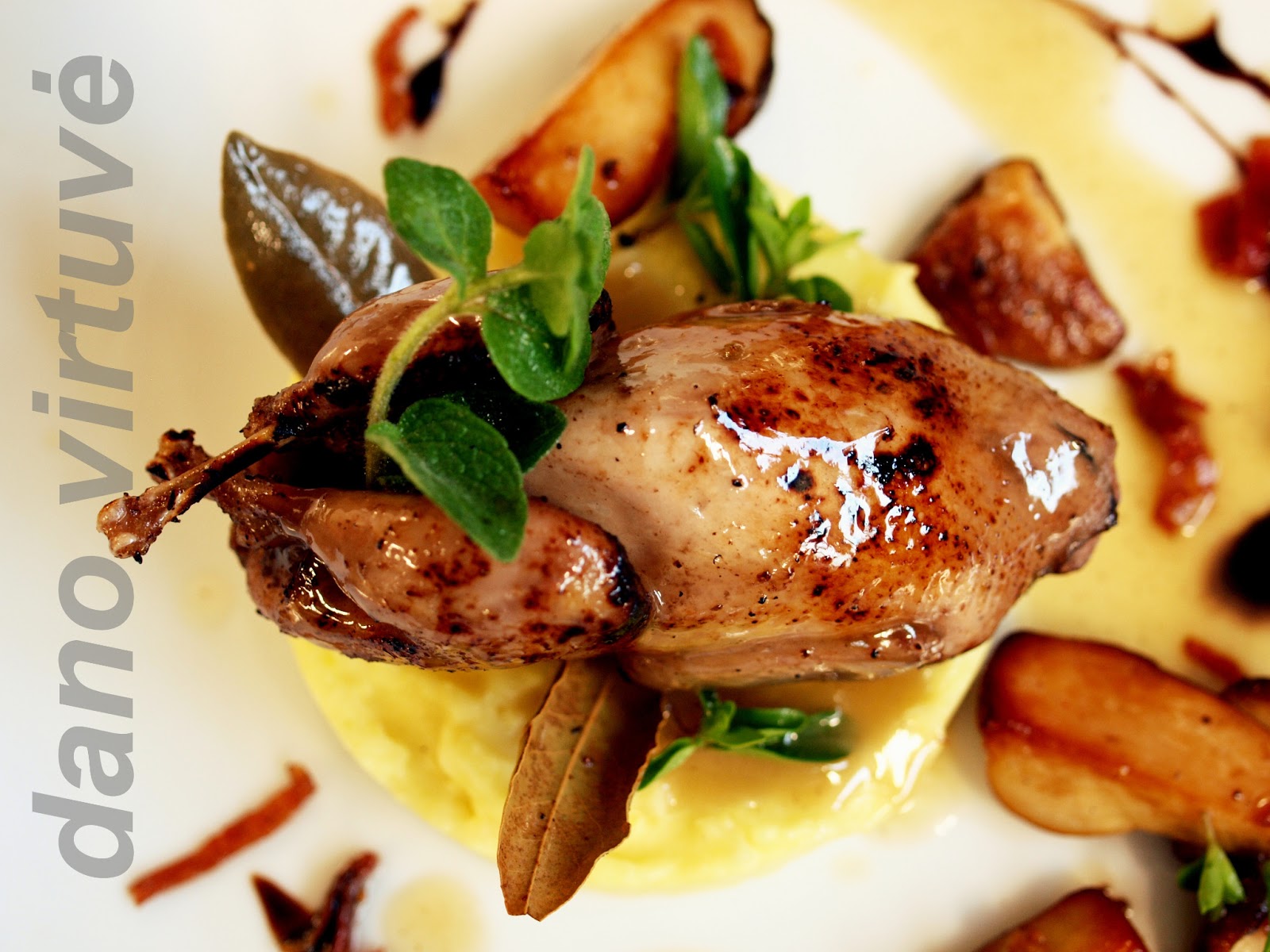 Dano Virtuvė: Putpelės triufelių sviestuke su keptais baravykais ir ...