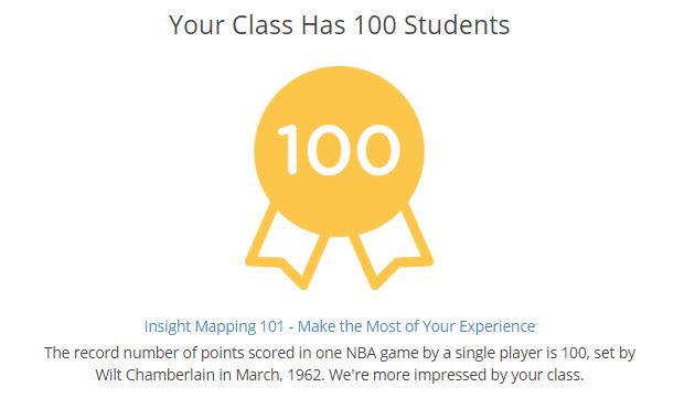 Insight Mapping: Another milestone - 100 students