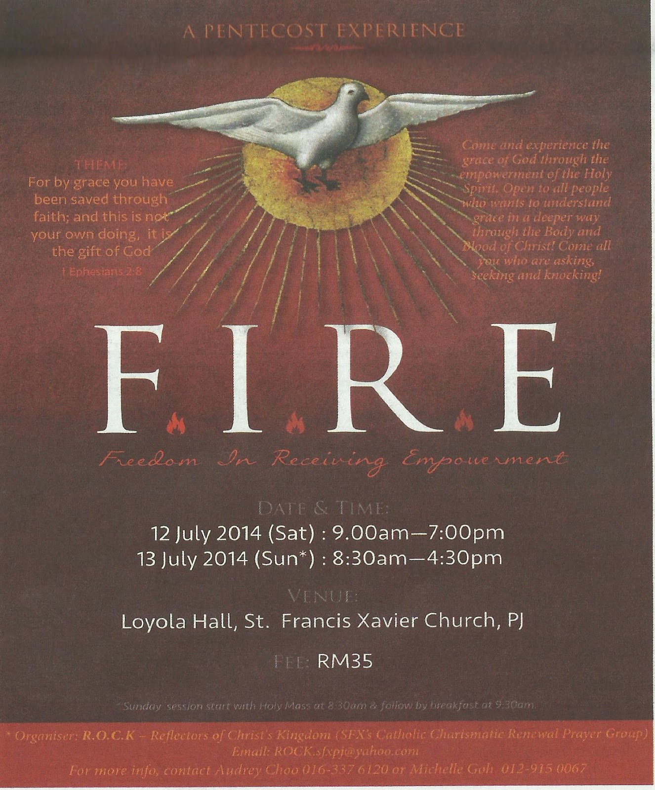 Faithful Resources for all Christian: F.I.R.E ~ A Pentecost Experience ...