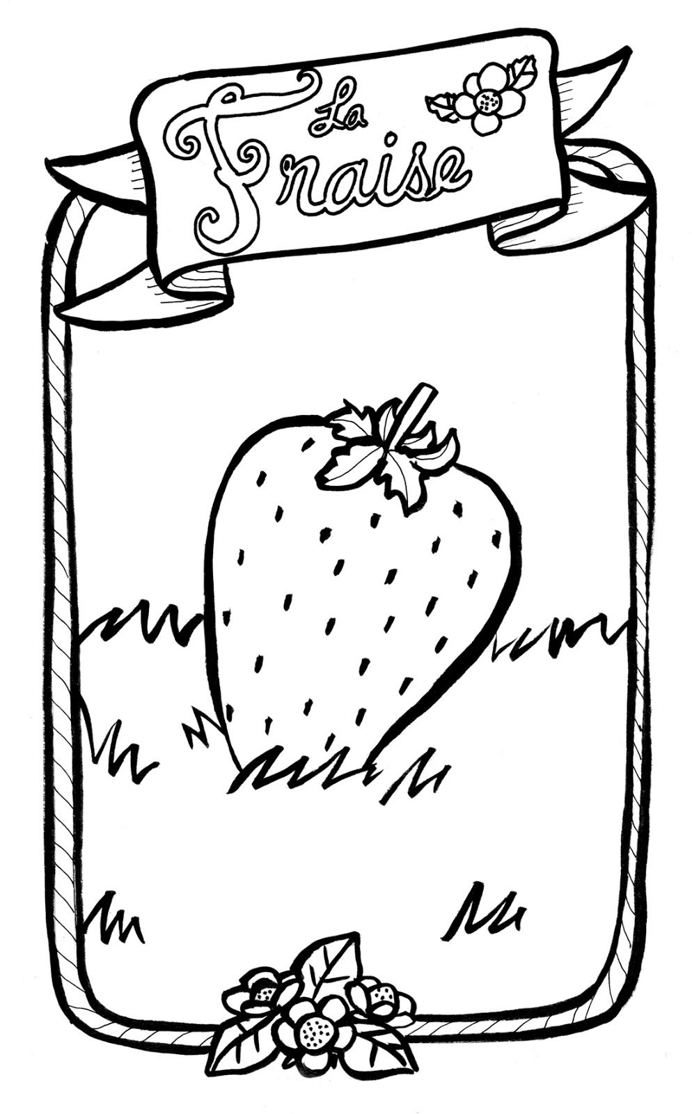 marion de castillon: Coloriage du mercredi : la fraise marion de castillon: Coloriage du mercredi : la fraise