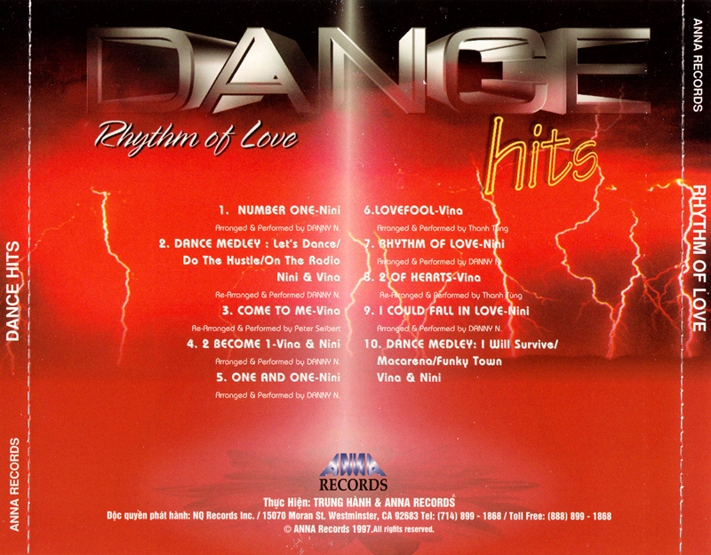 Chia sẻ âm nhạc: Anna CD - Vina, Nini - Rhythm Of Love - Dance Hits (NRG)