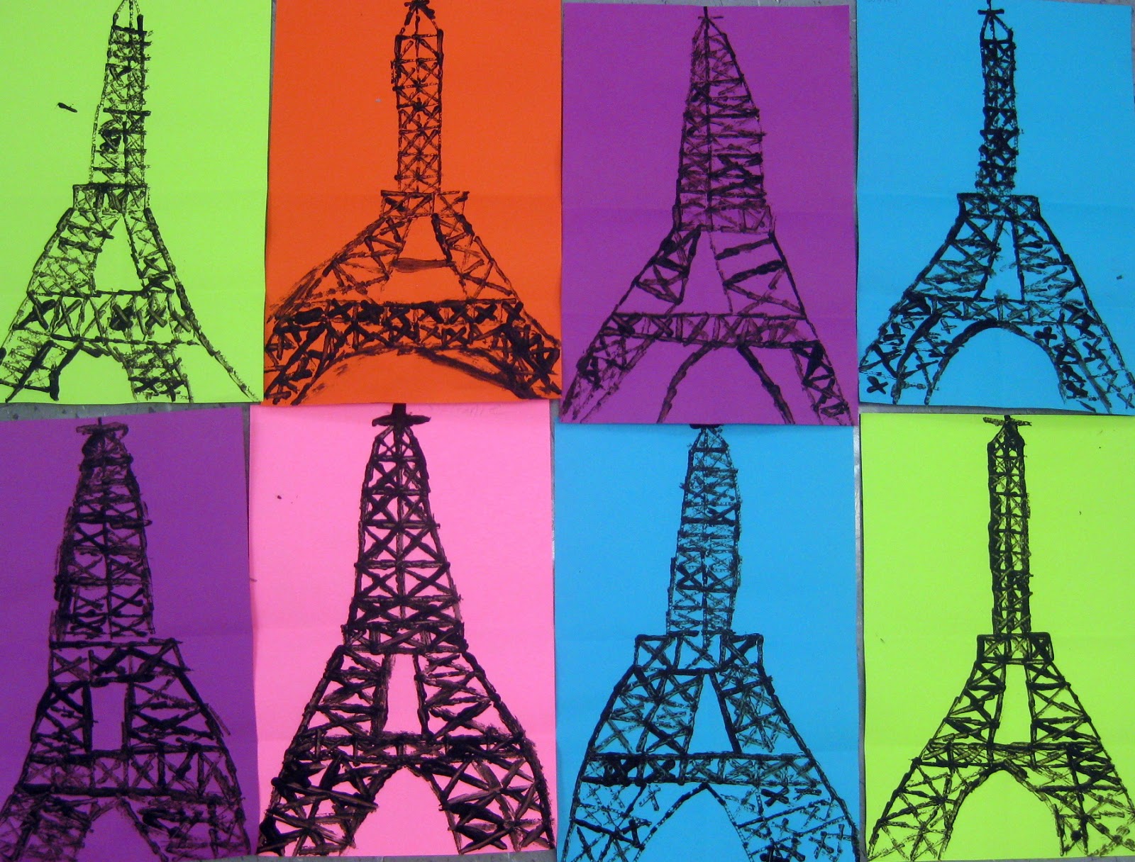 Cassie Stephens: Eiffel Tower art lesson