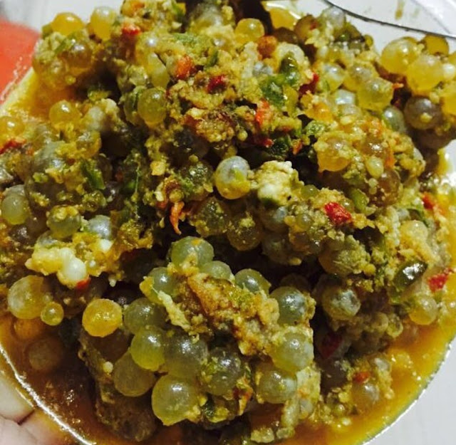 HIDUP BERDIKARI: RESEPI TELUR IKAN MAYONG MASAK KUNING