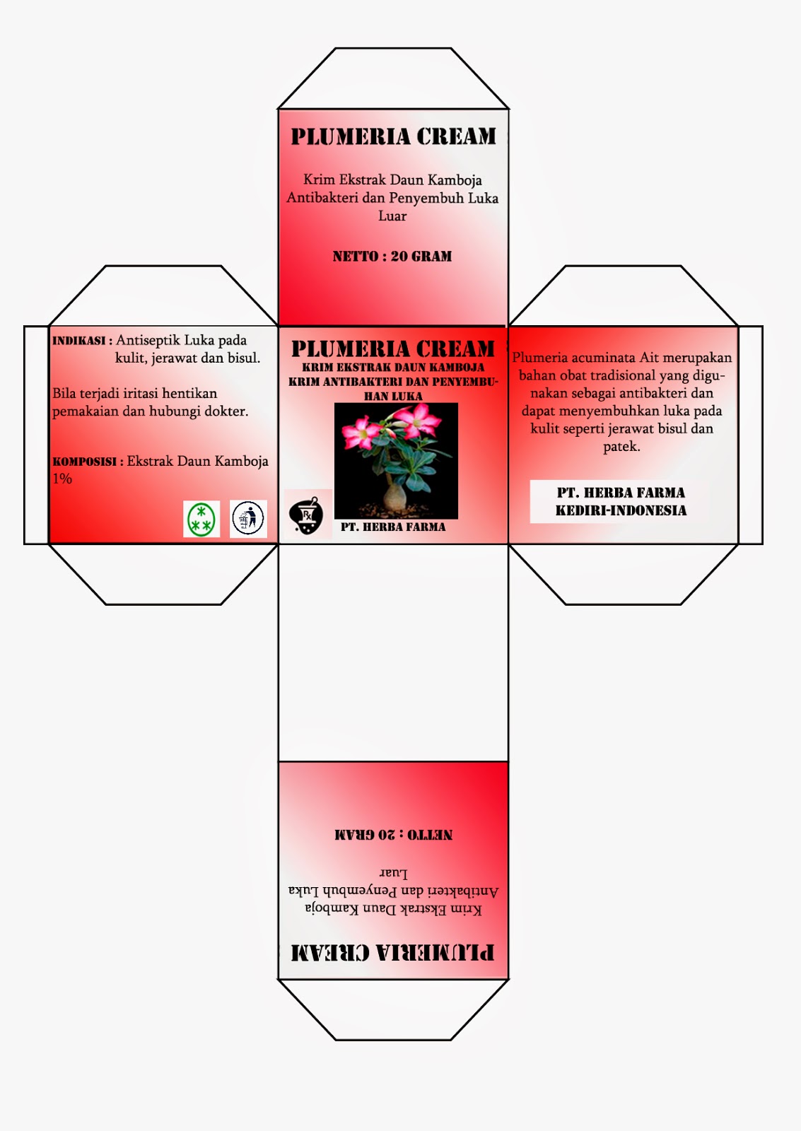 CONTOH KEMASAN SEDIAAN KRIM HERBAL