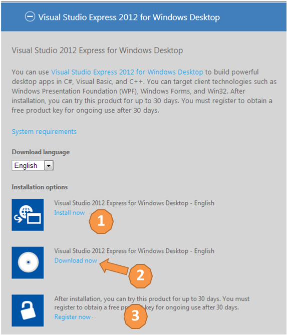 A. ดาวน์โหลดไฟล์ Visual Studio Express 2012 ~ SourceCode Examples Microsoft Visual Basic.NET