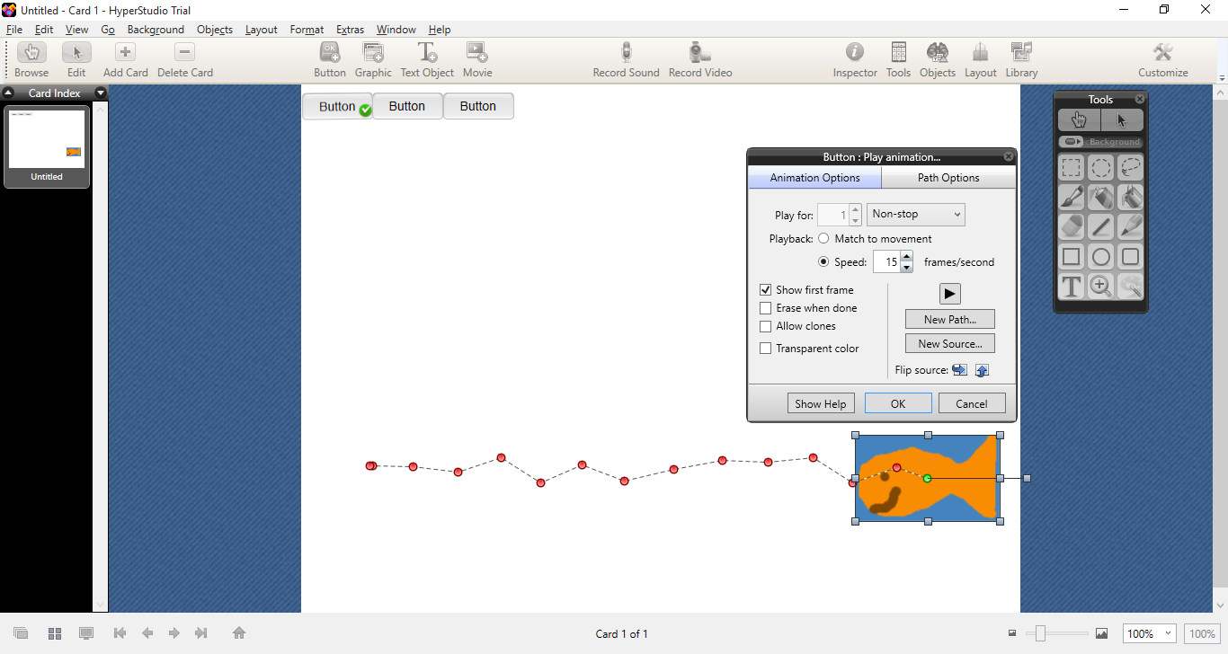 Langkah-langkah Membuat Animasi Menggunakan Software HyperStudio