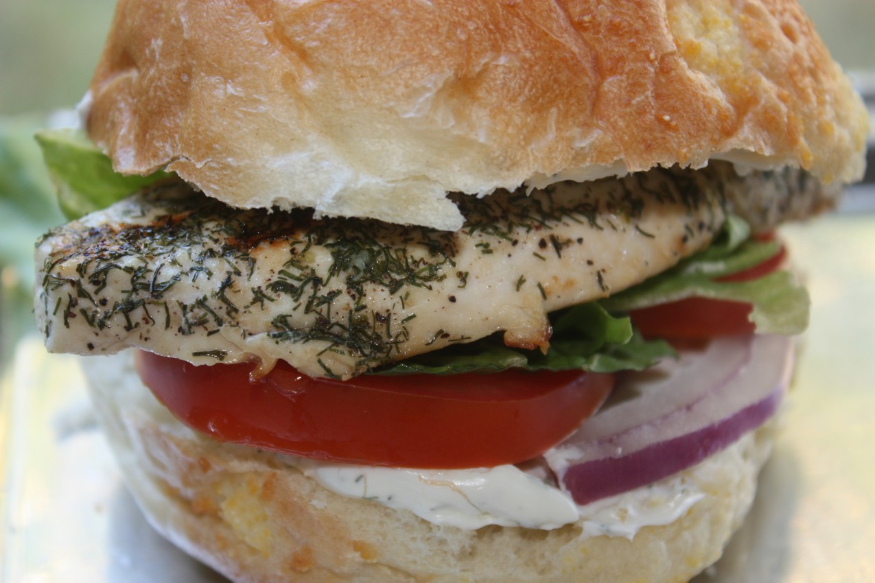 pass the peas, please: dilly chicken sandwiches