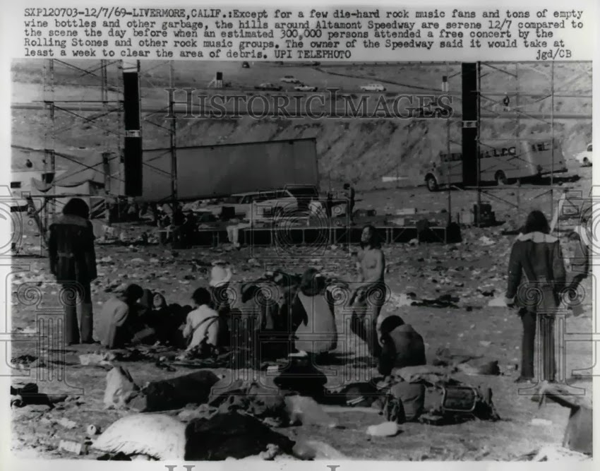 What's up with that angry Hells Angel on stage at Altamont?