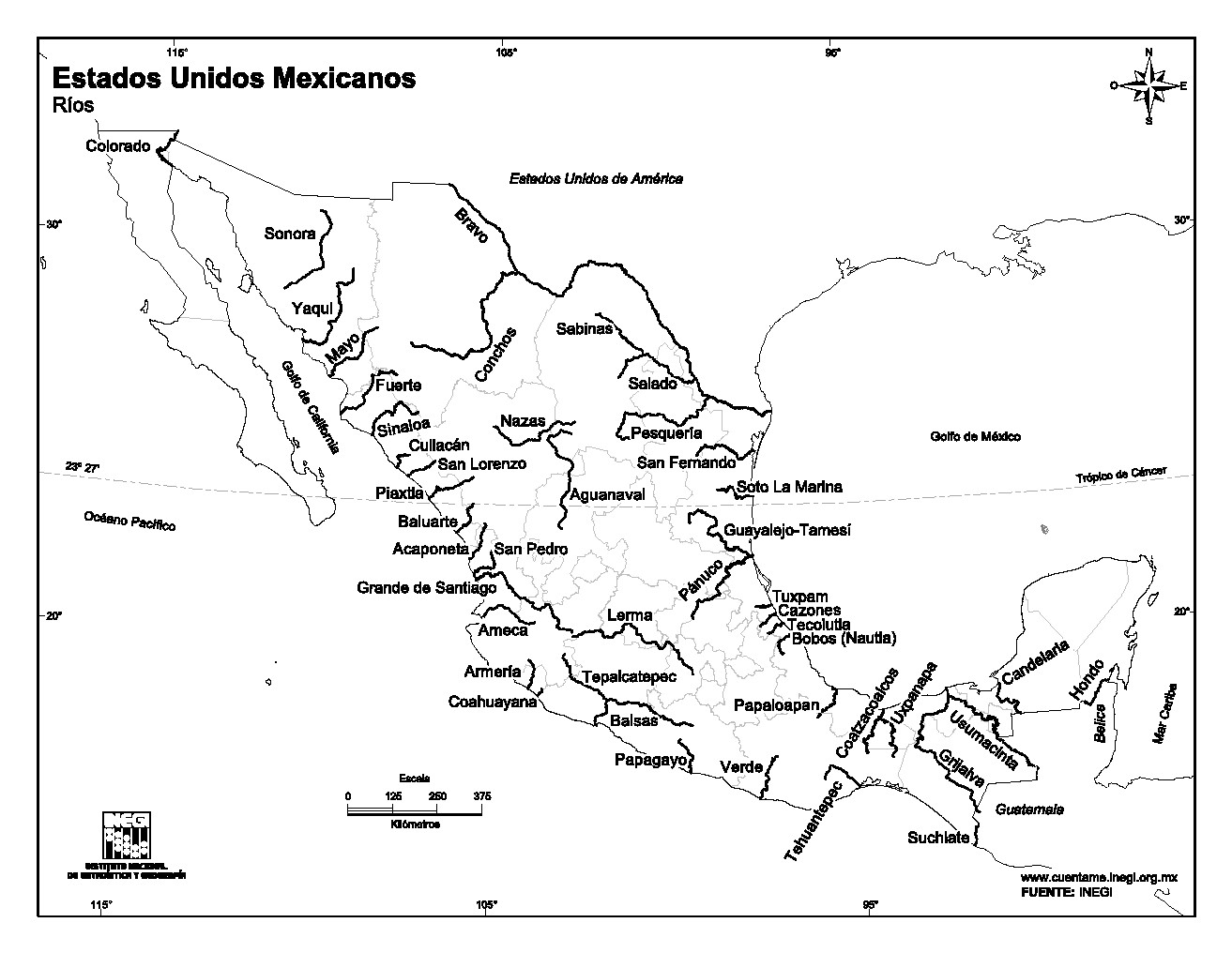 Geografiando la Tierra: RÍOS DE MÉXICO
