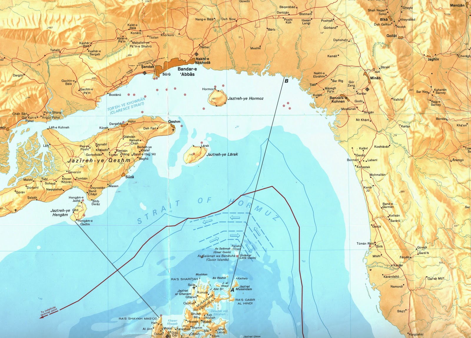 Strait Of Hormuz Middle East Map - United States Map