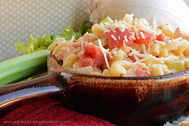 Skinny Creamy Chicken Soup | i should be mopping the floor