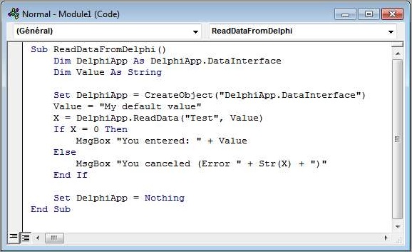 Behind the connection: Microsoft Word or Excel calls a Delphi application