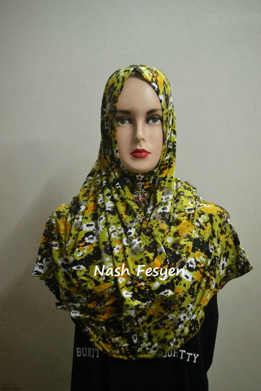 Nash Fesyen: Shawl Instant Lycra Bercorak