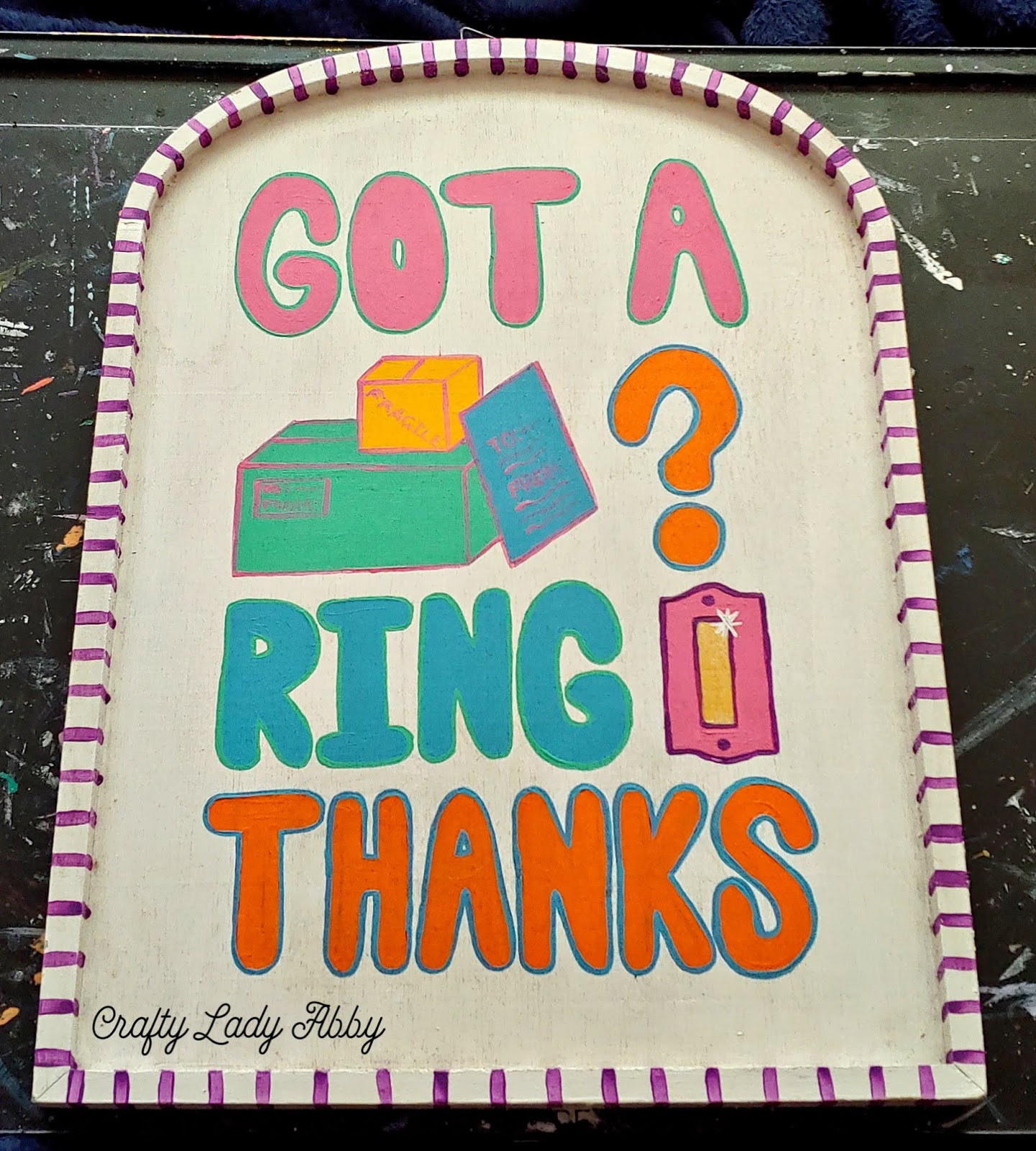 HOME DIY: Delivery Ring Doorbell Painted Sign