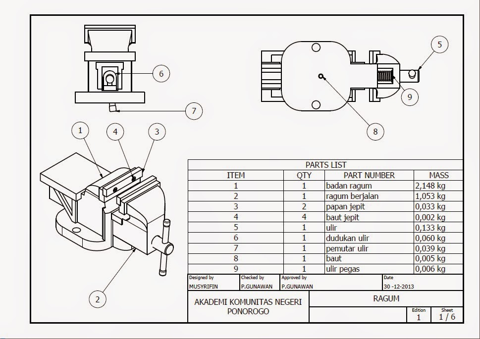 MUSYRIFIN: Sketsa Bagian- Bagian Ragum