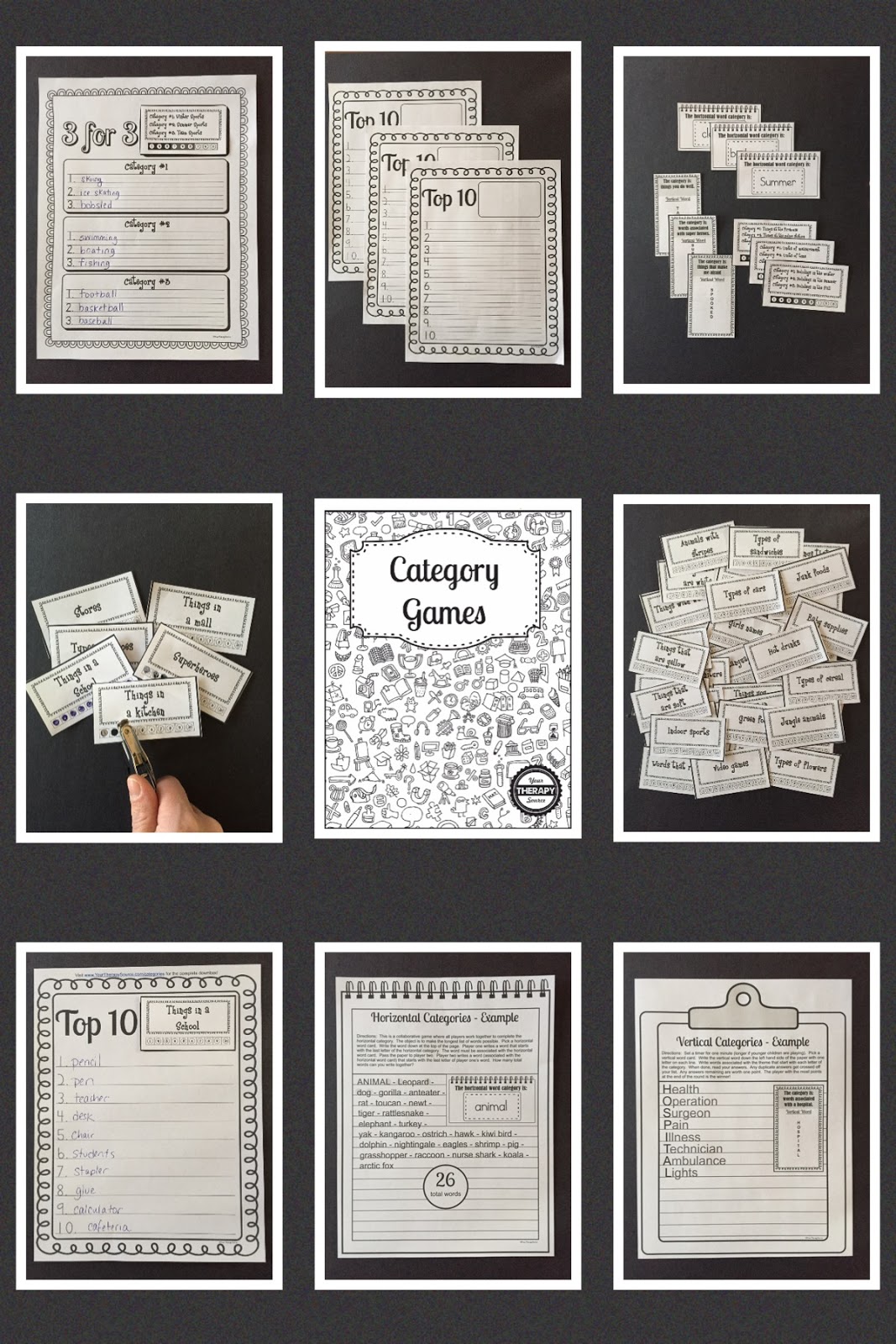 Growing Play: Category Games for Family Game Night