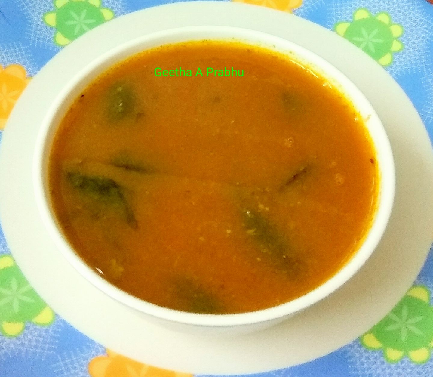 Cooking With Geetha: Tomato Rasam With Sambar Powder.